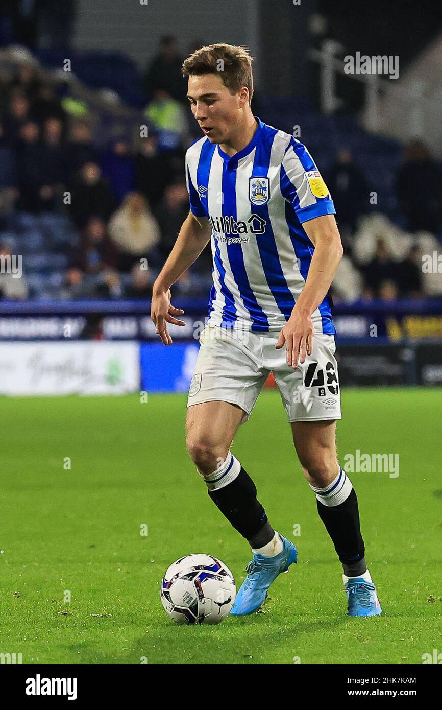 Carel Eiting #48 of Huddersfield Town in action during the game Stock ...