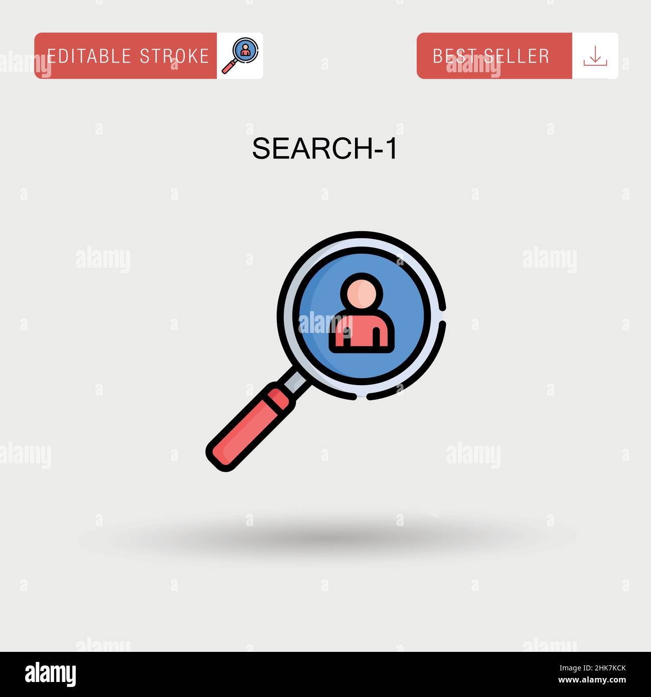 Search people icon outline Stock Vector Images - Alamy