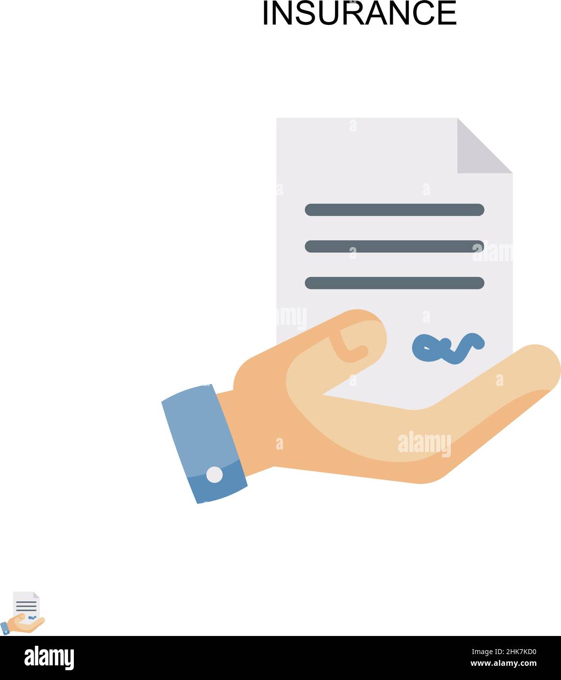 Insurance Simple vector icon. Illustration symbol design template for ...