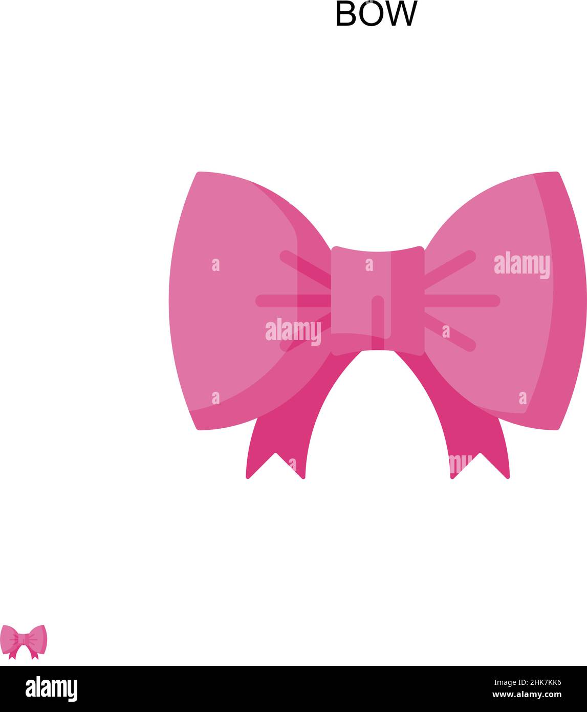 Bow Simple vector icon. Illustration symbol design template for web ...