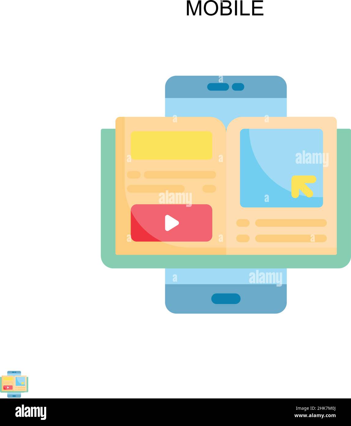 Mobile Simple vector icon. Illustration symbol design template for web ...