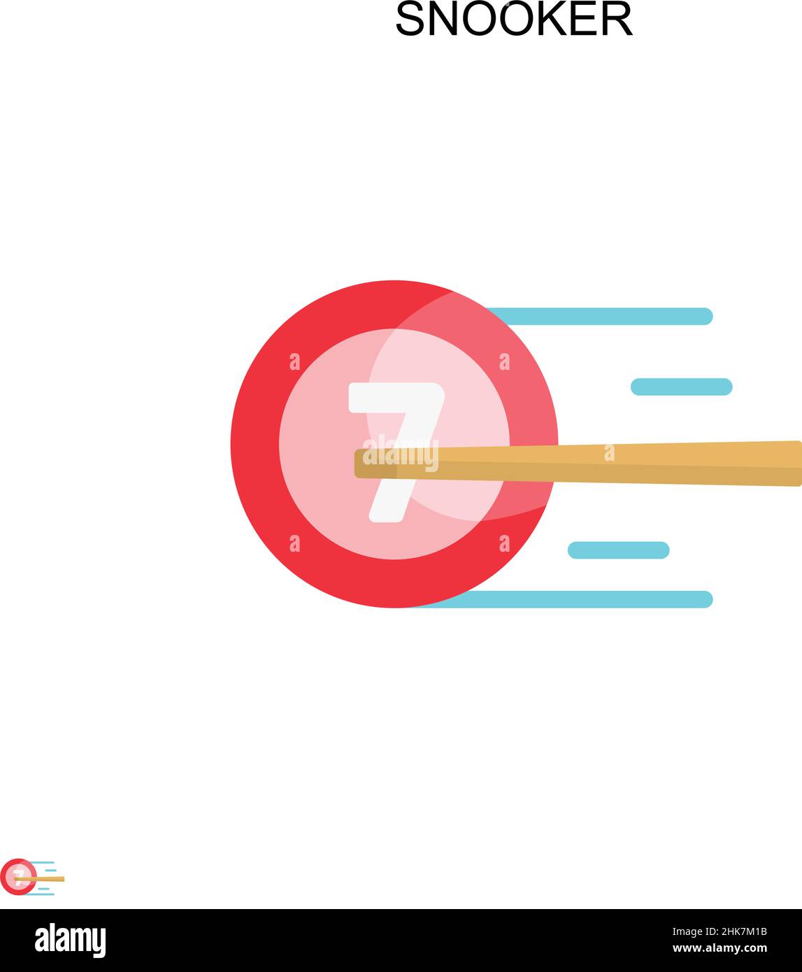 Snooker Simple vector icon. Illustration symbol design template for web ...