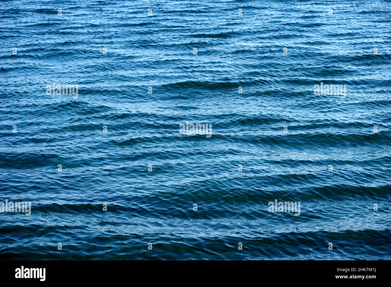 Natural blue rough and choppy sea surface nature abstract background ...