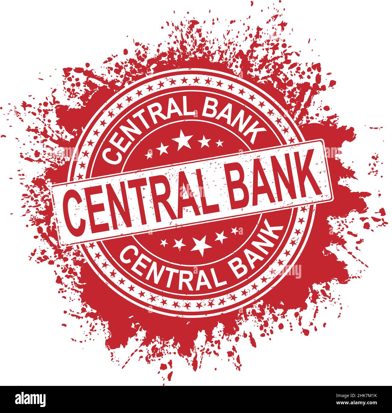 Central Bank Federal Reserve round stamp on white Stock Vector Image ...