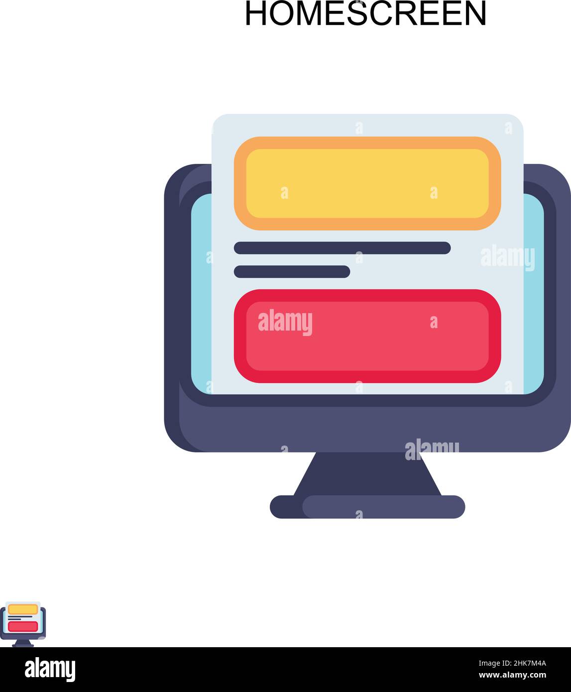 Homescreen Simple vector icon. Illustration symbol design template for ...