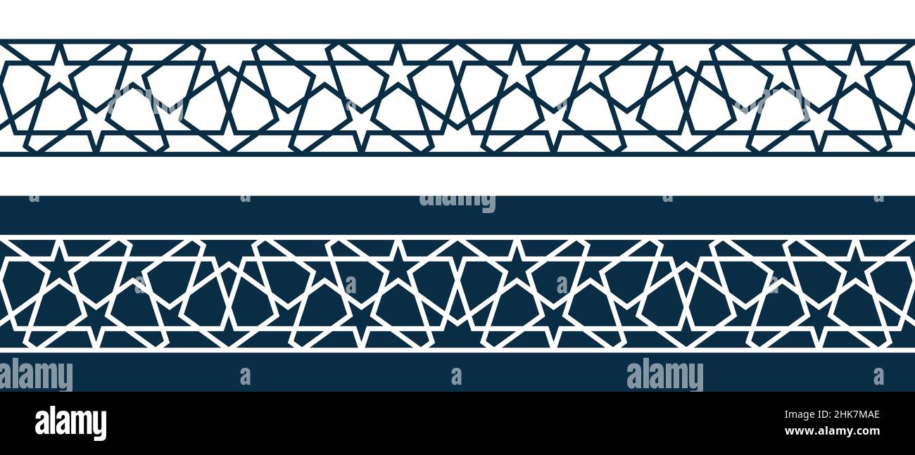 Islamic ornament pattern border for Ramadan card Stock Vector Image ...