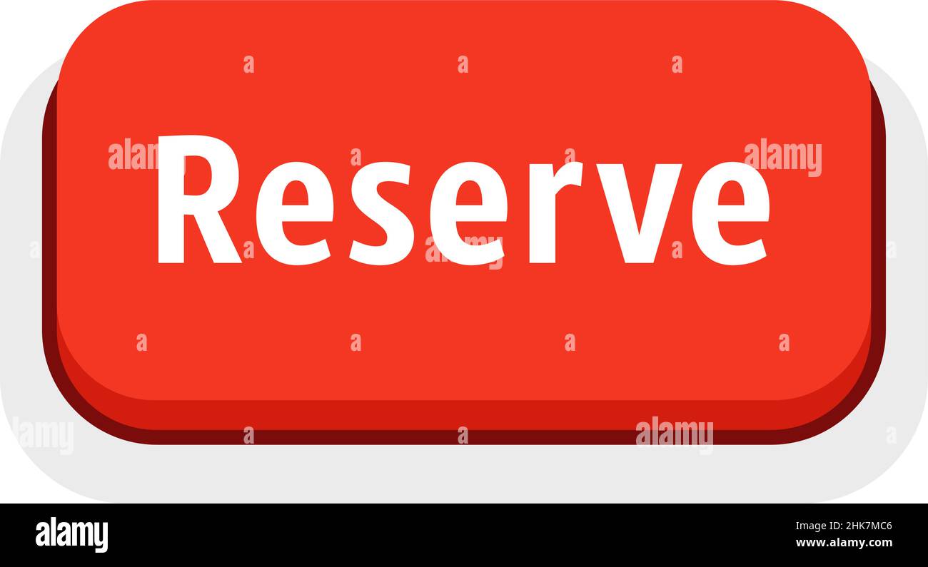 red reserve button isolated on white Stock Vector Image & Art - Alamy