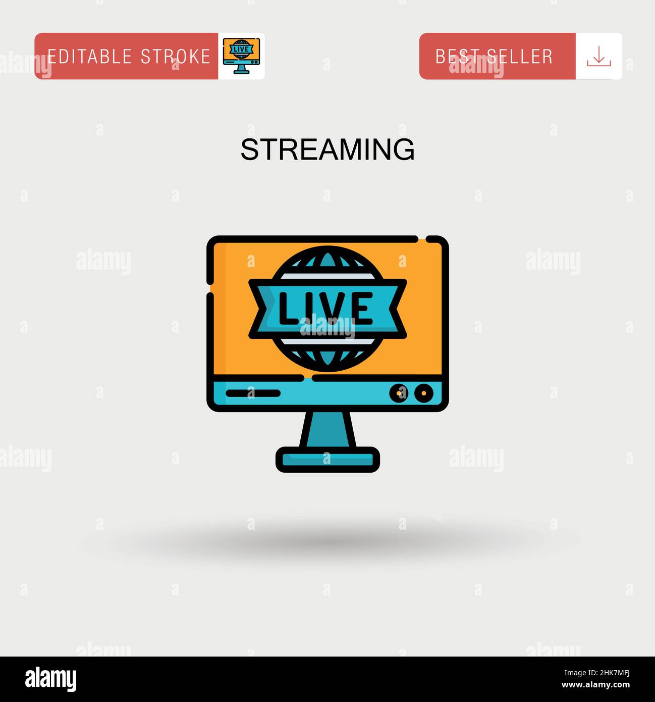 Streaming Simple vector icon Stock Vector Image & Art - Alamy