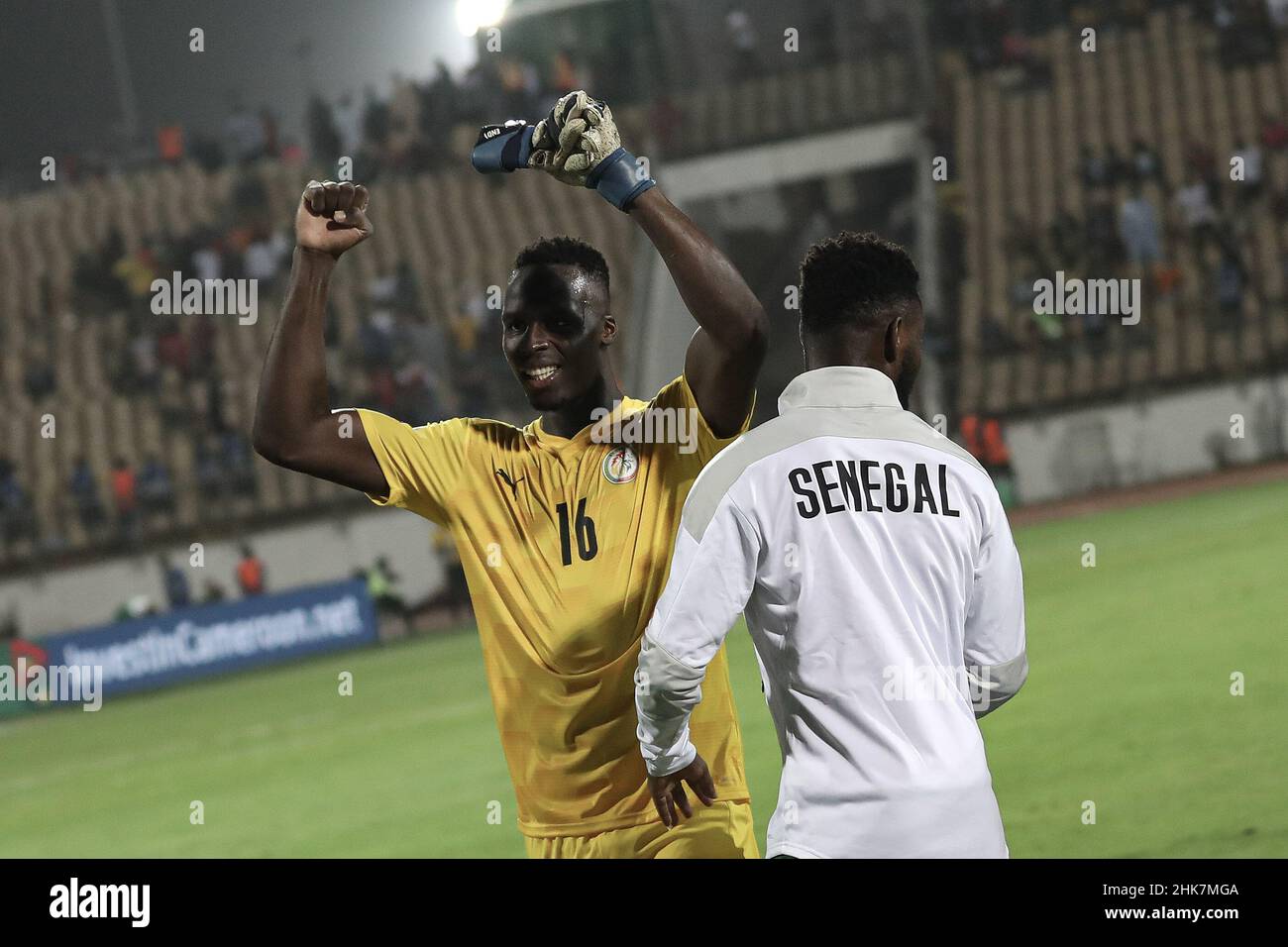 Edouard mendy senegal celebrates hi-res stock photography and images ...