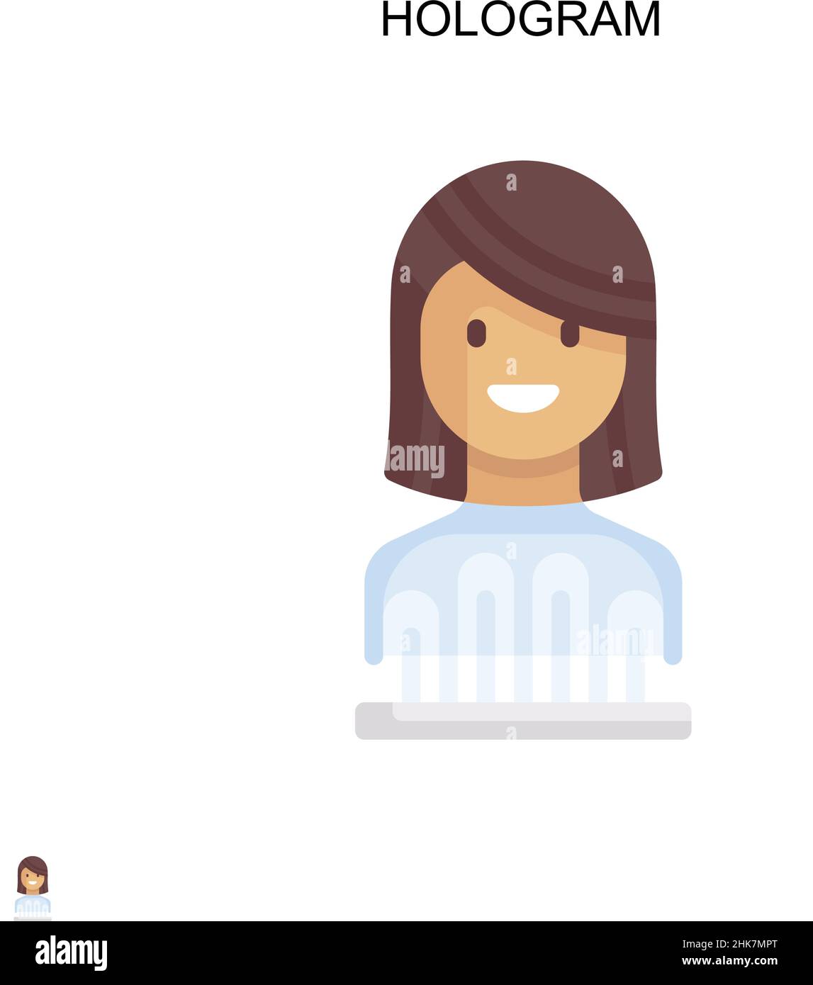 Hologram Simple vector icon. Illustration symbol design template for ...