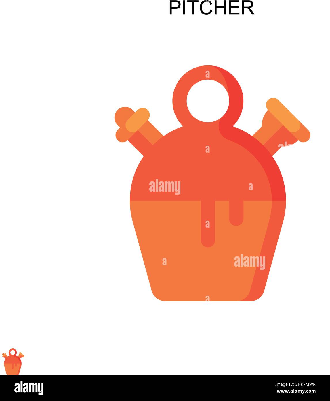 Pitcher Simple vector icon. Illustration symbol design template for web ...