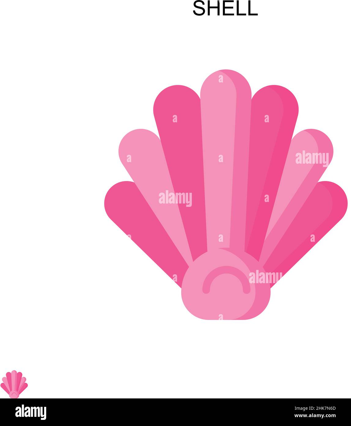 Shell Simple vector icon. Illustration symbol design template for web ...