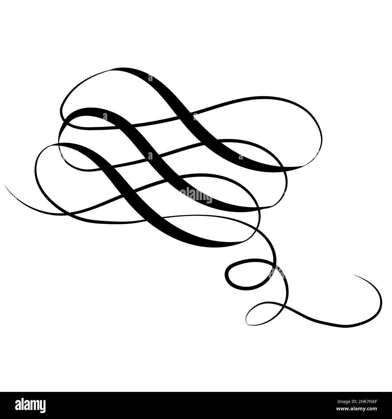 Vector underline stroke or line lettering vignette. Highlighter vintage ...