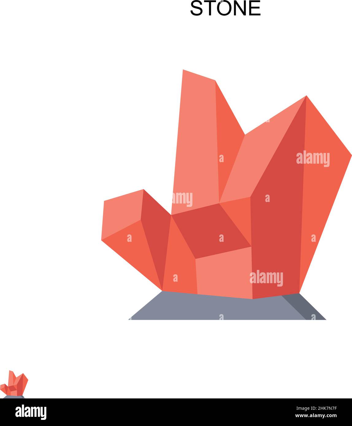 Stone Simple vector icon. Illustration symbol design template for web ...