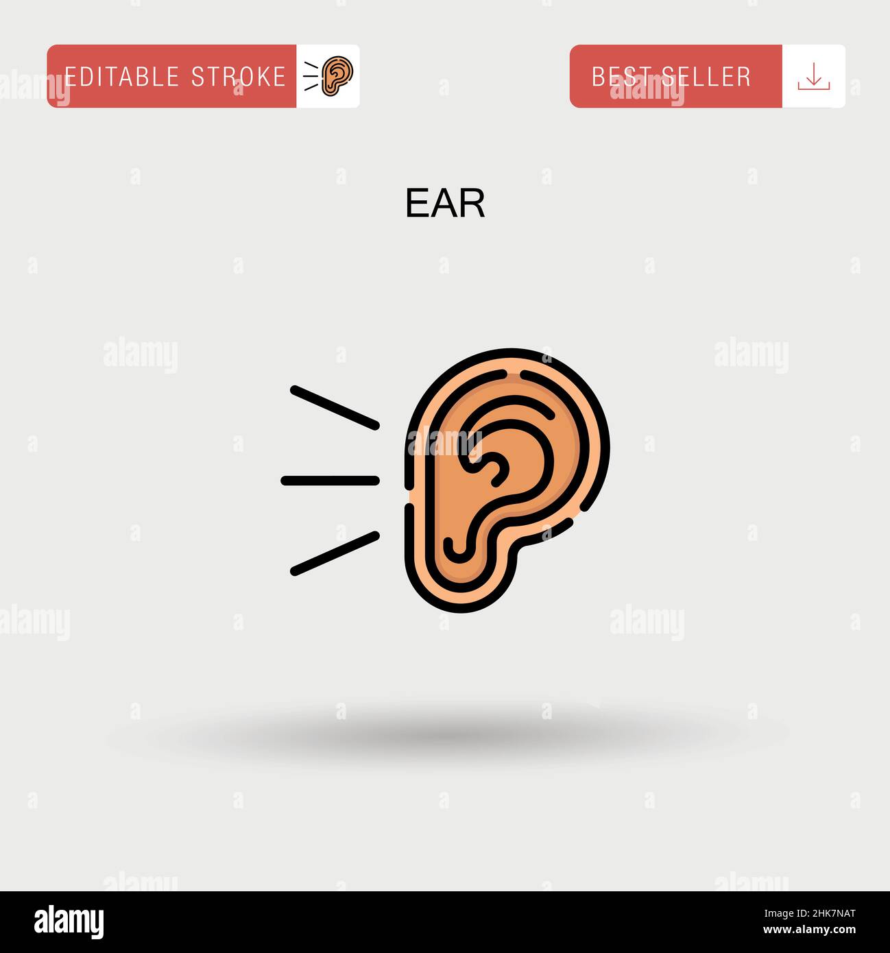 Human ear icon hi-res stock photography and images - Alamy