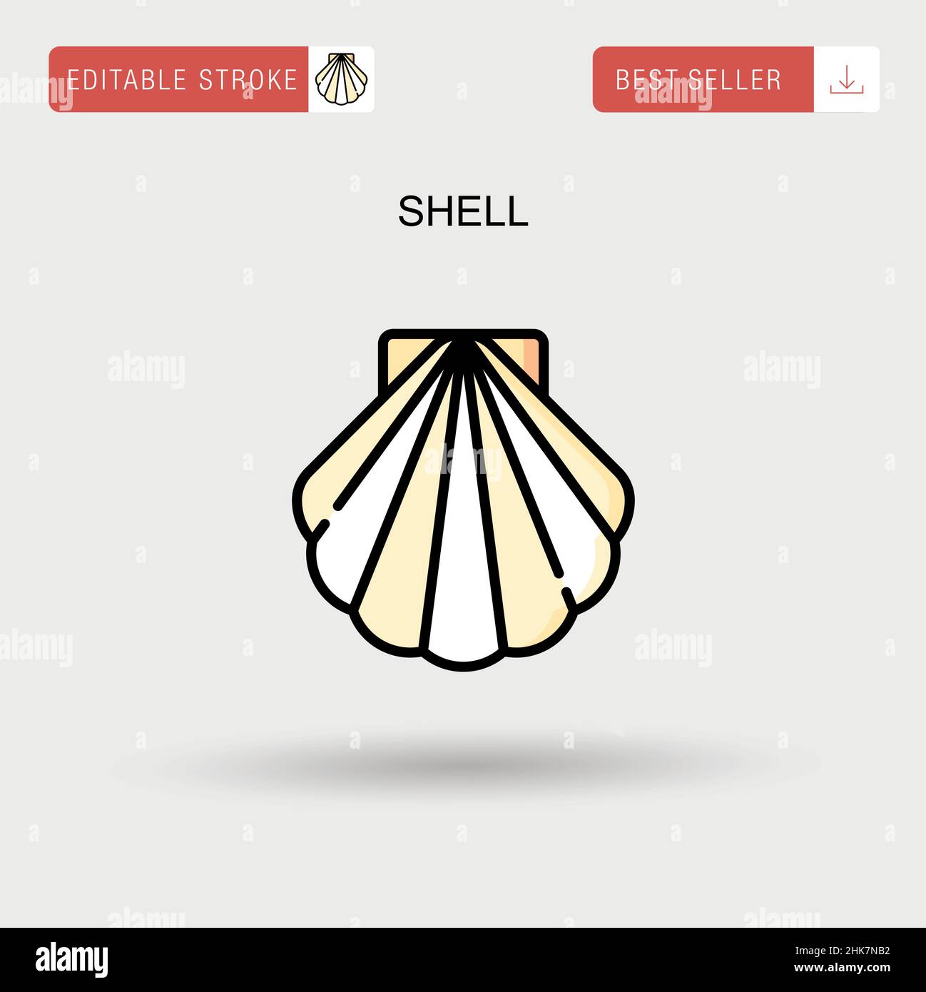Shell Simple vector icon Stock Vector Image & Art - Alamy