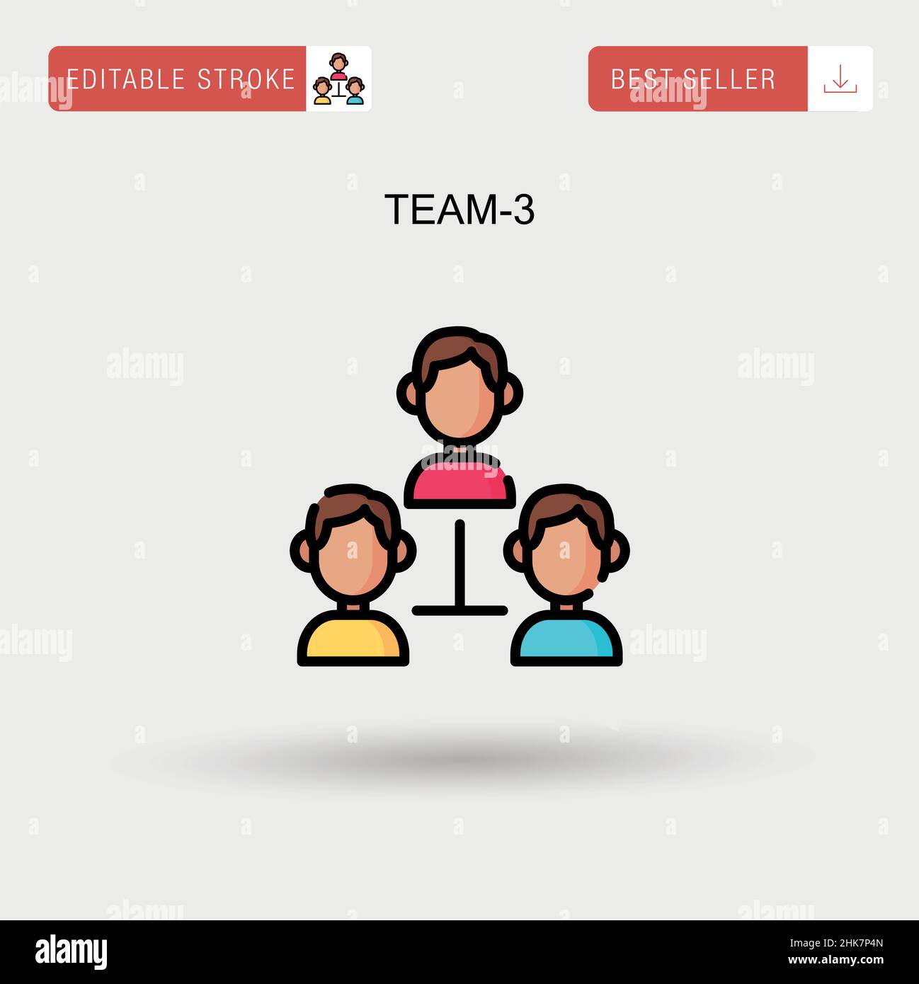 Team-3 Simple vector icon Stock Vector Image & Art - Alamy