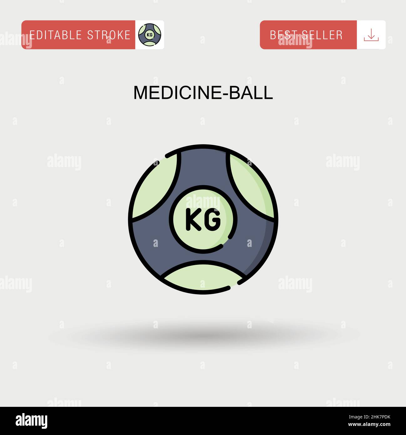 Medicine-ball Simple vector icon Stock Vector Image & Art - Alamy