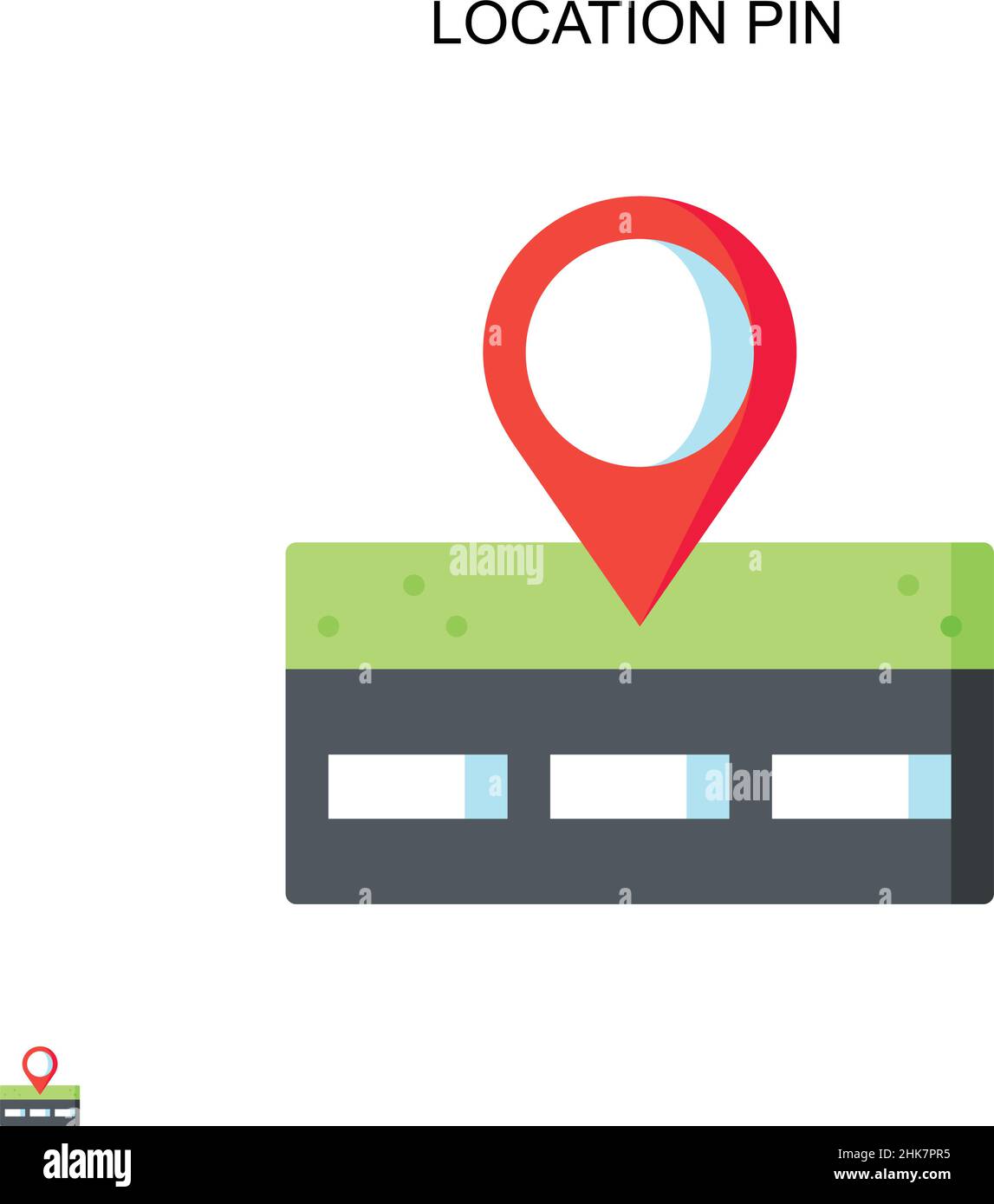 Location pin Simple vector icon. Illustration symbol design template ...