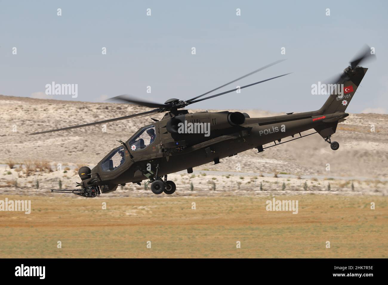 ESKISEHIR, TURKEY - SEPTEMBER 12, 2021: Turkish Police Force TAI T-129A ...