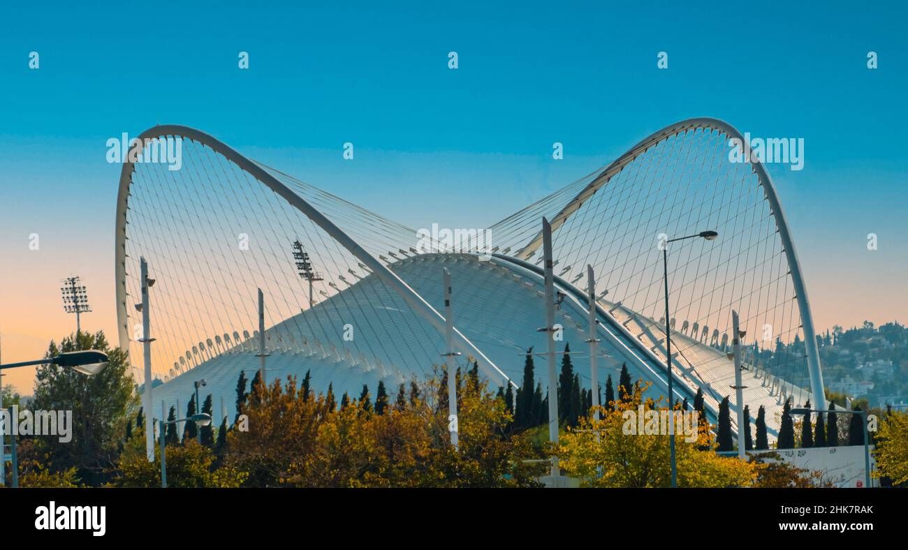 Athens Olympic Sports Complex at sunset Stock Photo - Alamy