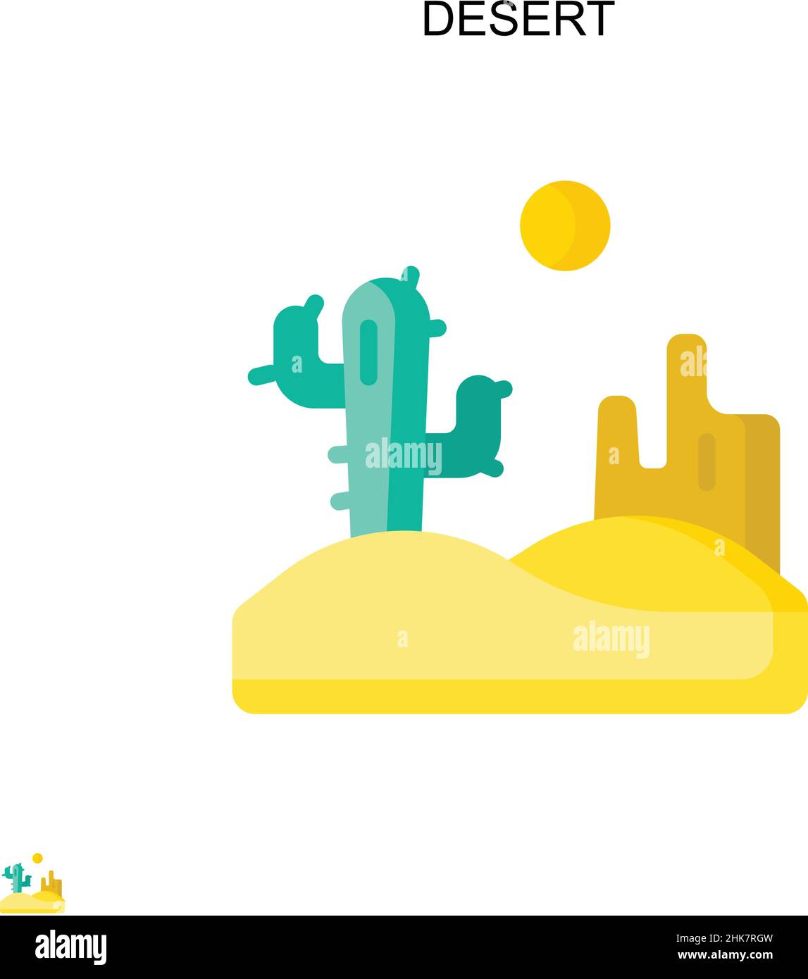 Desert Simple vector icon. Illustration symbol design template for web ...