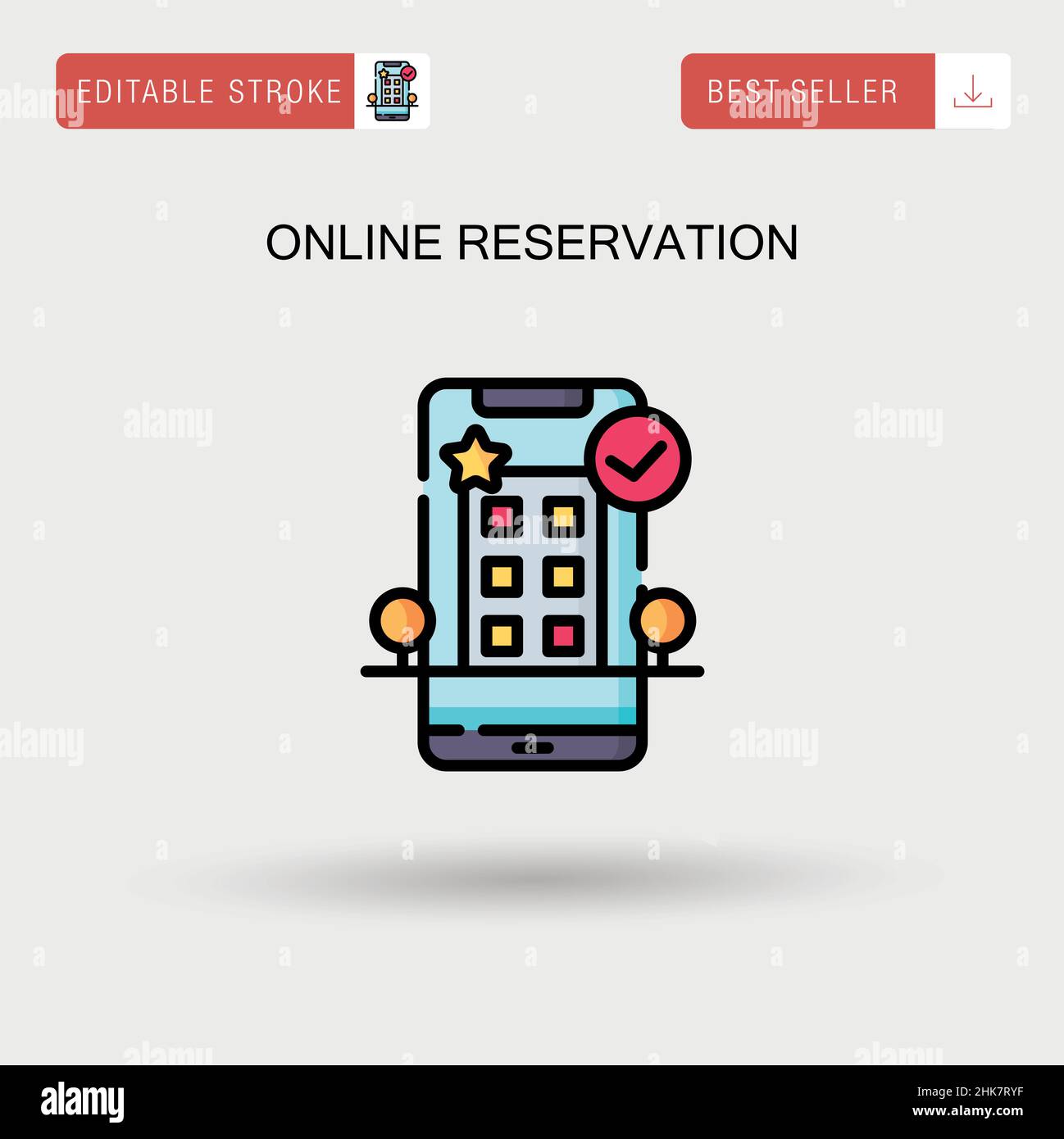 Online reservation Simple vector icon Stock Vector Image & Art - Alamy