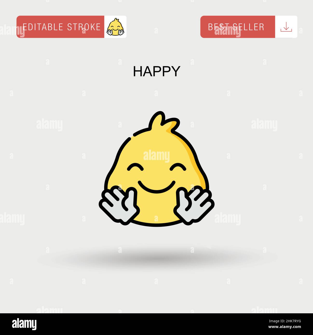 Happy Simple vector icon Stock Vector Image & Art - Alamy