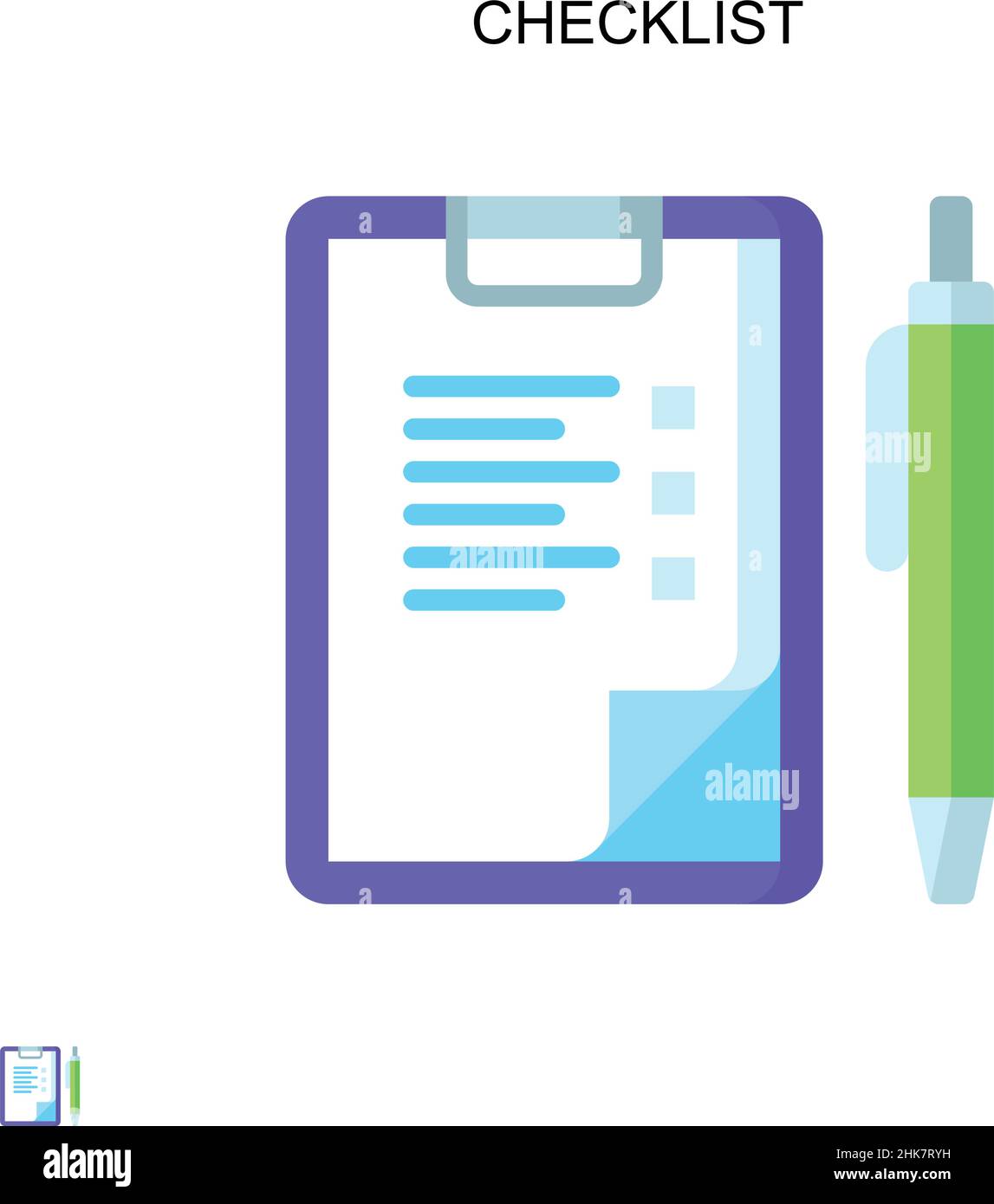 Checklist Simple vector icon. Illustration symbol design template for ...