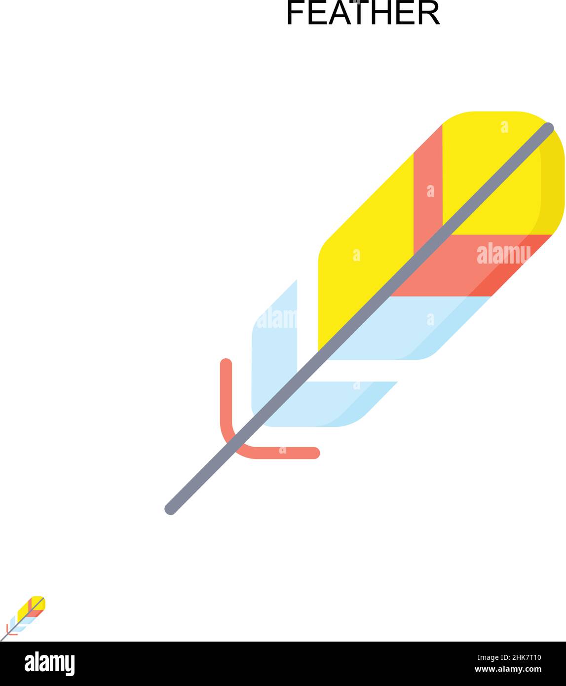 Feather Simple vector icon. Illustration symbol design template for web ...