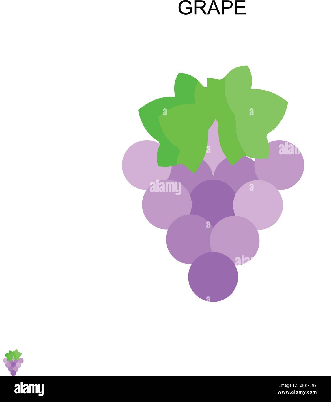 Grape Simple vector icon. Illustration symbol design template for web ...