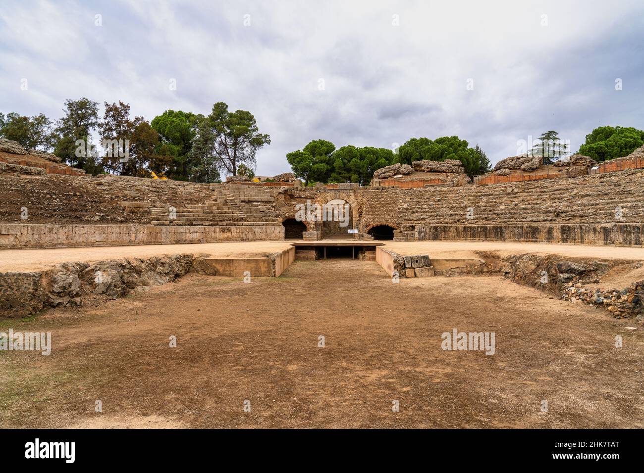Roman Amphitheatre in Merida, Augusta Emerita in Extremadura, Spain ...