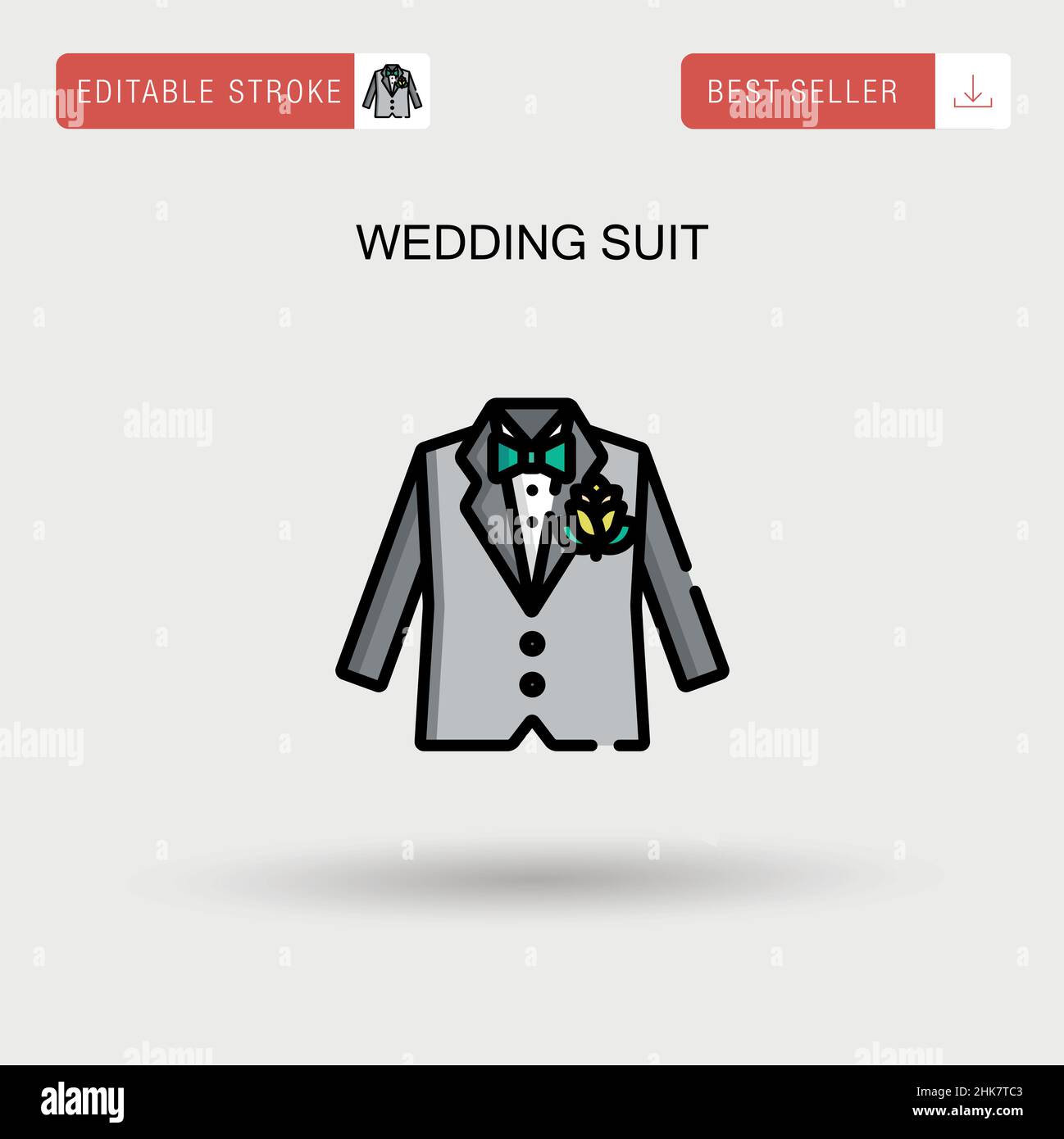 Wedding suit Simple vector icon Stock Vector Image & Art - Alamy