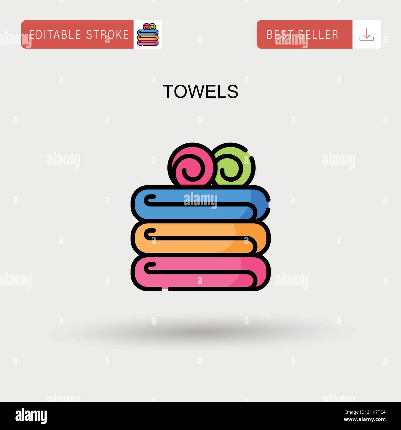 Folded towels Stock Vector Images - Alamy