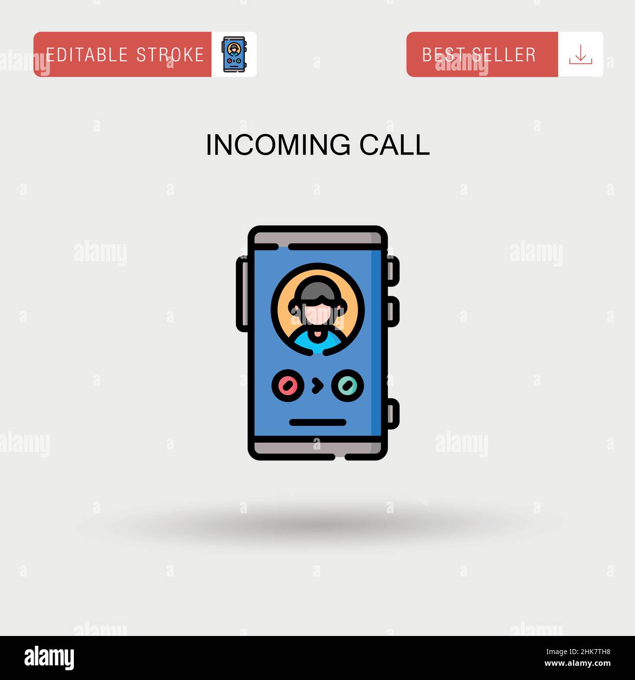 Incoming call Simple vector icon Stock Vector Image & Art - Alamy