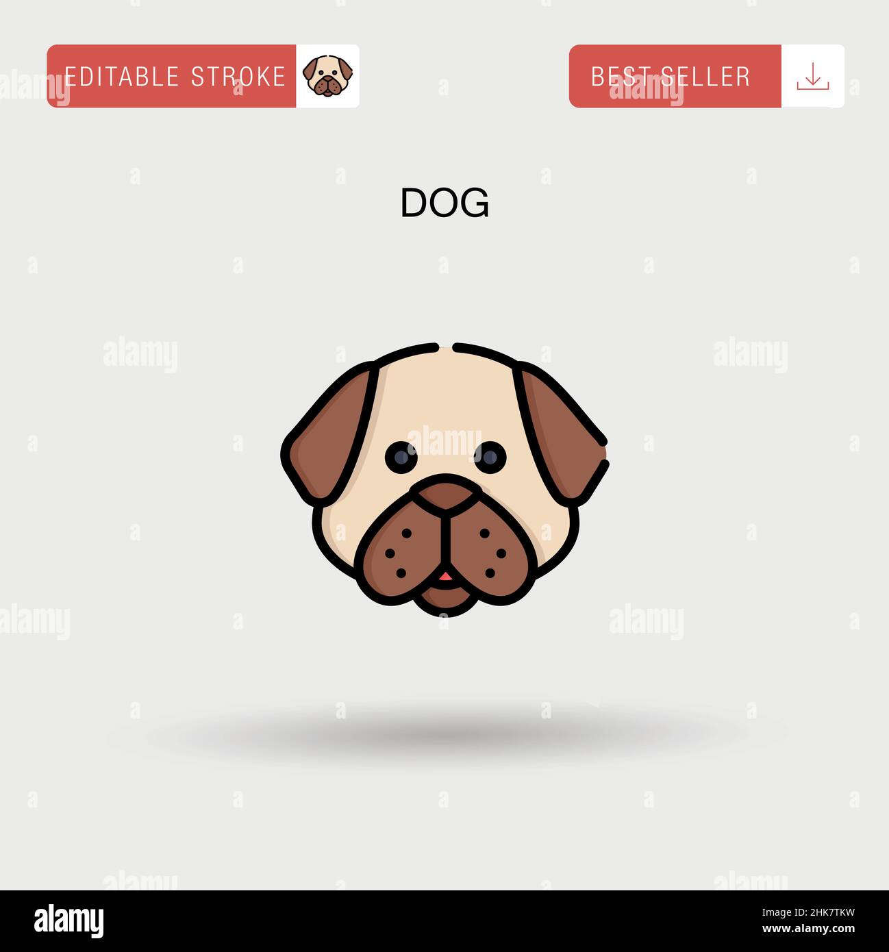 Dog Simple vector icon Stock Vector Image & Art - Alamy