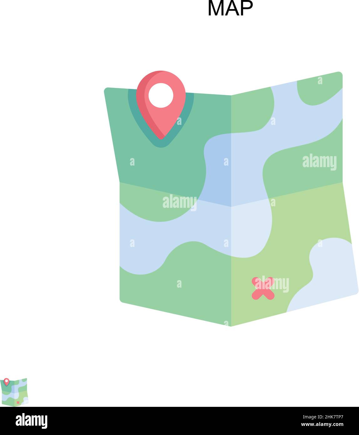 Map Simple vector icon. Illustration symbol design template for web ...