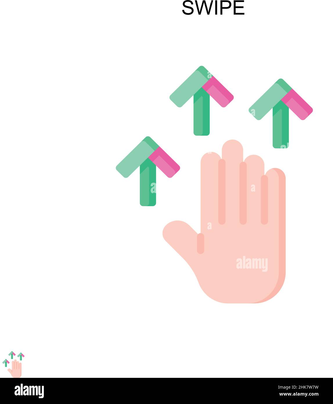 Swipe Simple vector icon. Illustration symbol design template for web ...