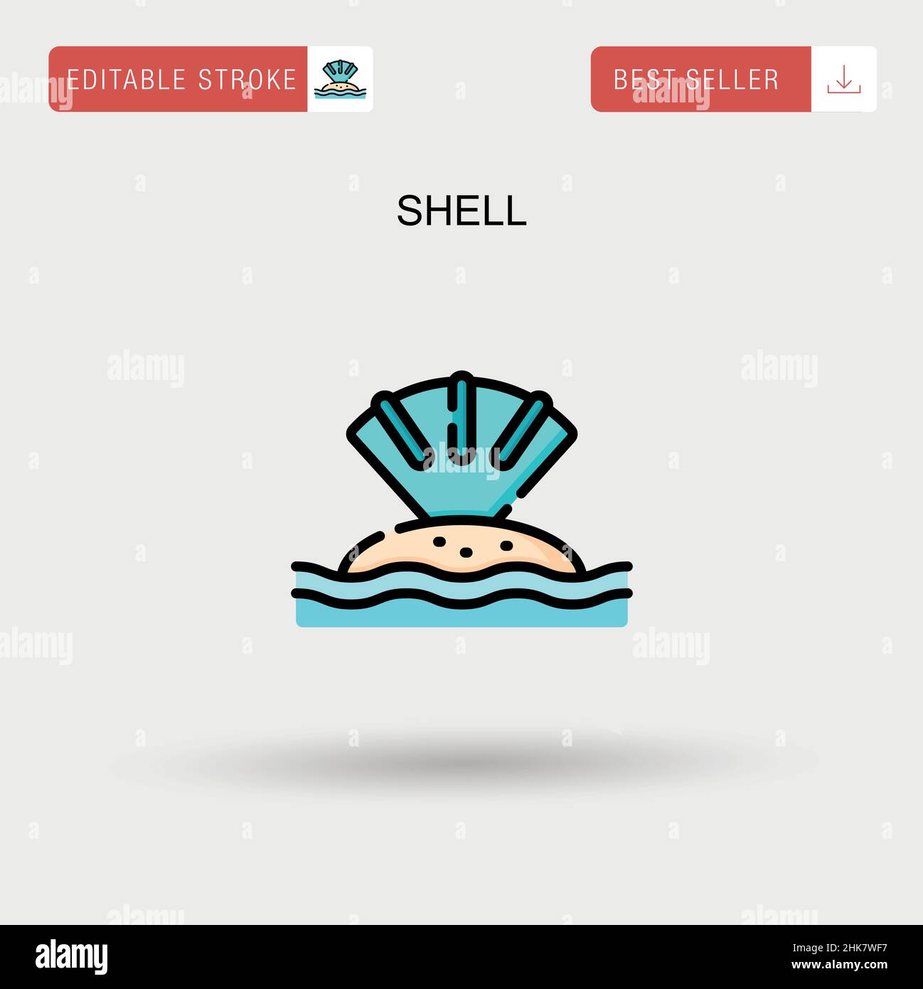 Shell Simple vector icon Stock Vector Image & Art - Alamy