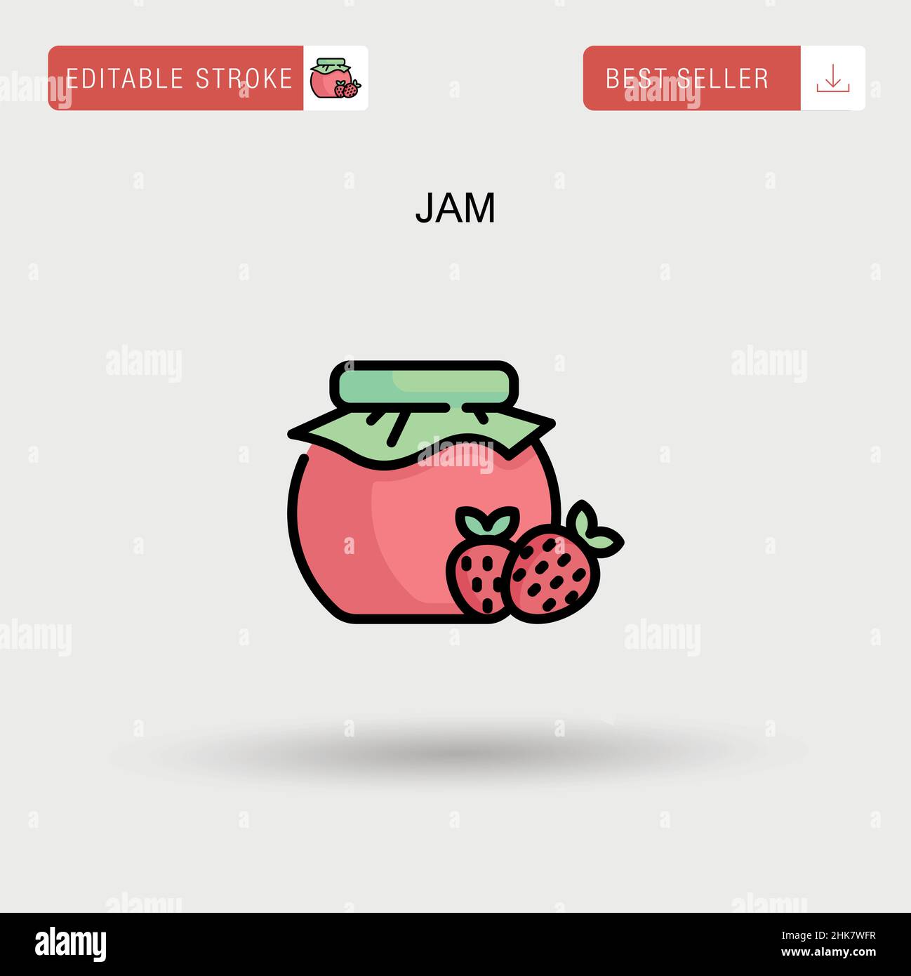 Raspberry jam fruit preserve Stock Vector Images - Alamy