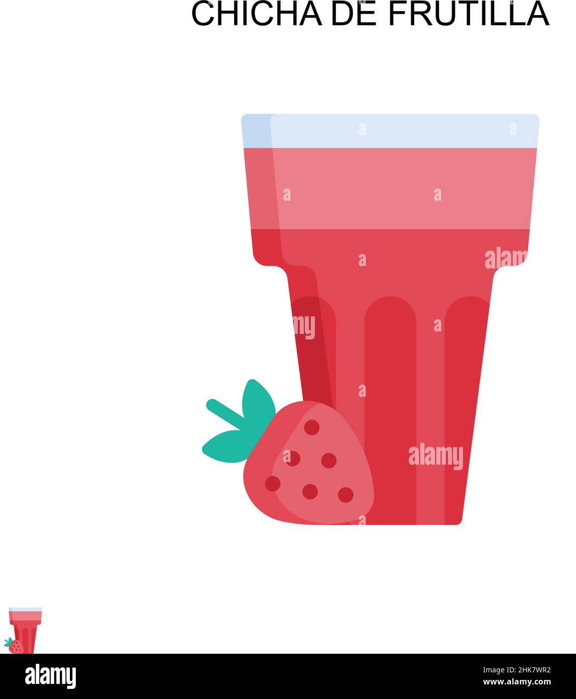 Chicha de frutilla Simple vector icon. Illustration symbol design ...