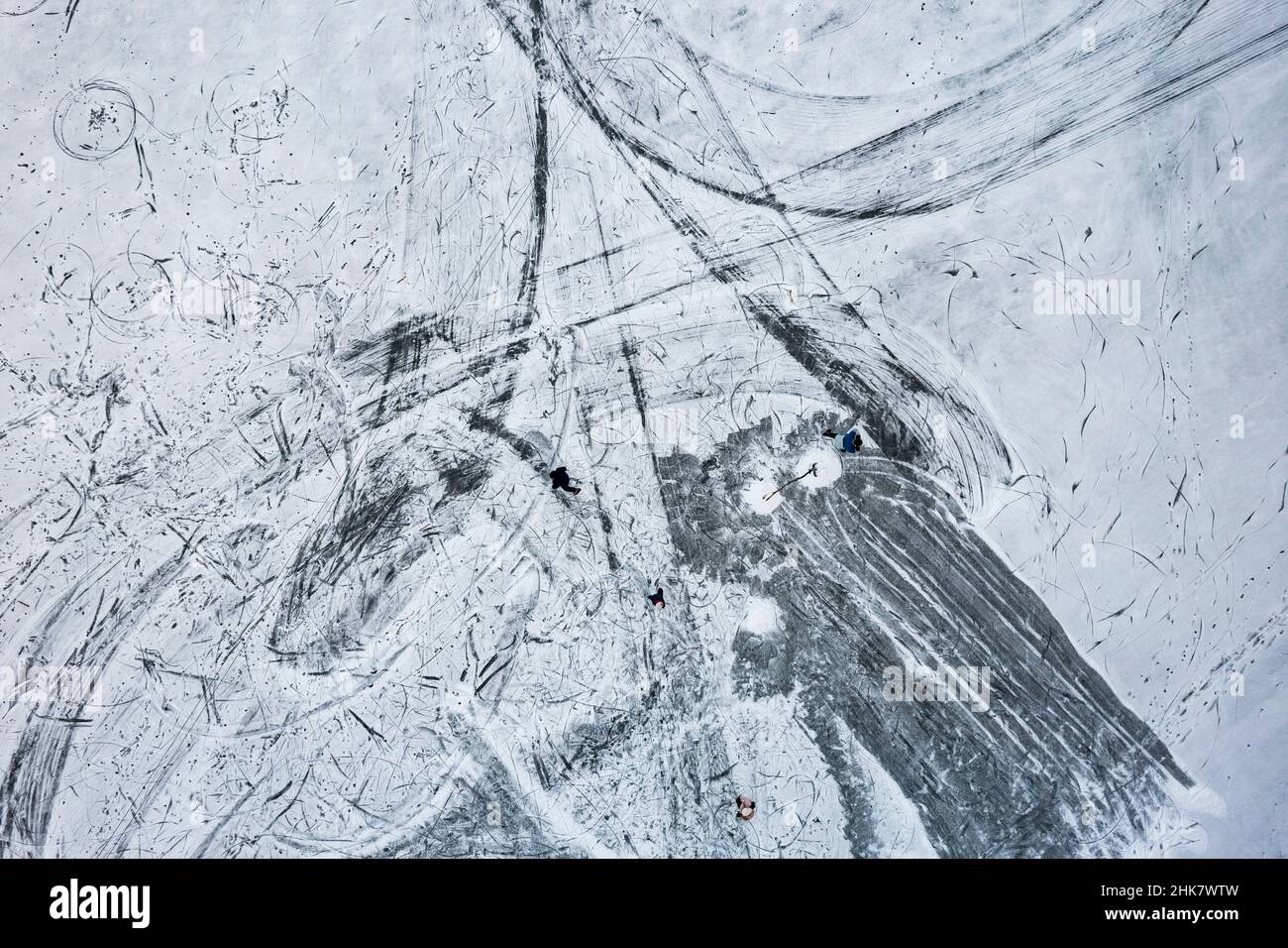 Skating fishing on frozen hi-res stock photography and images - Alamy