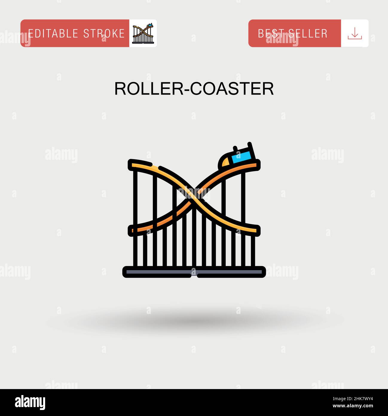 Roller-coaster Simple vector icon Stock Vector Image & Art - Alamy