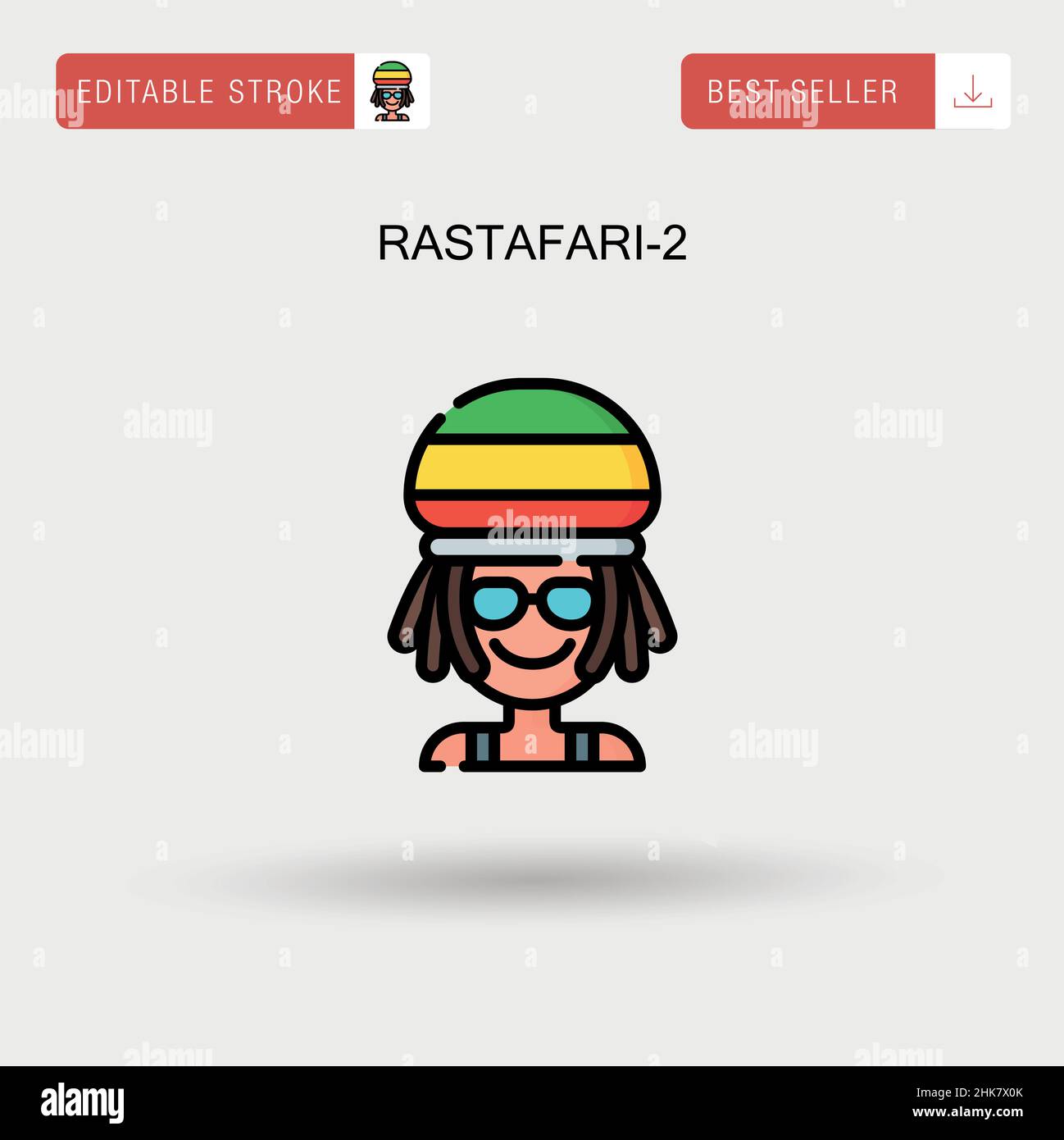 Rastafari-2 Simple vector icon Stock Vector Image & Art - Alamy