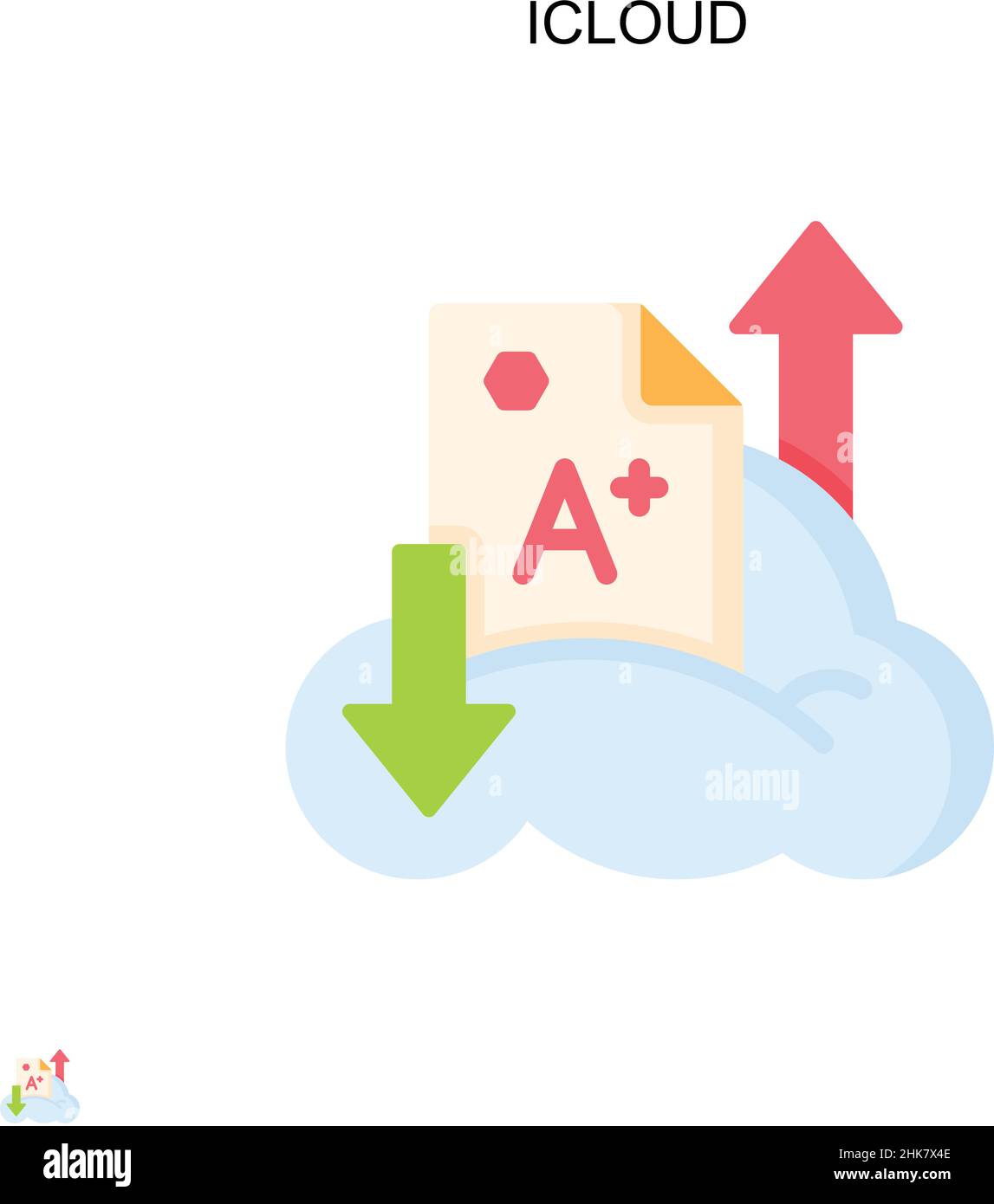 Icloud Simple vector icon. Illustration symbol design template for web ...