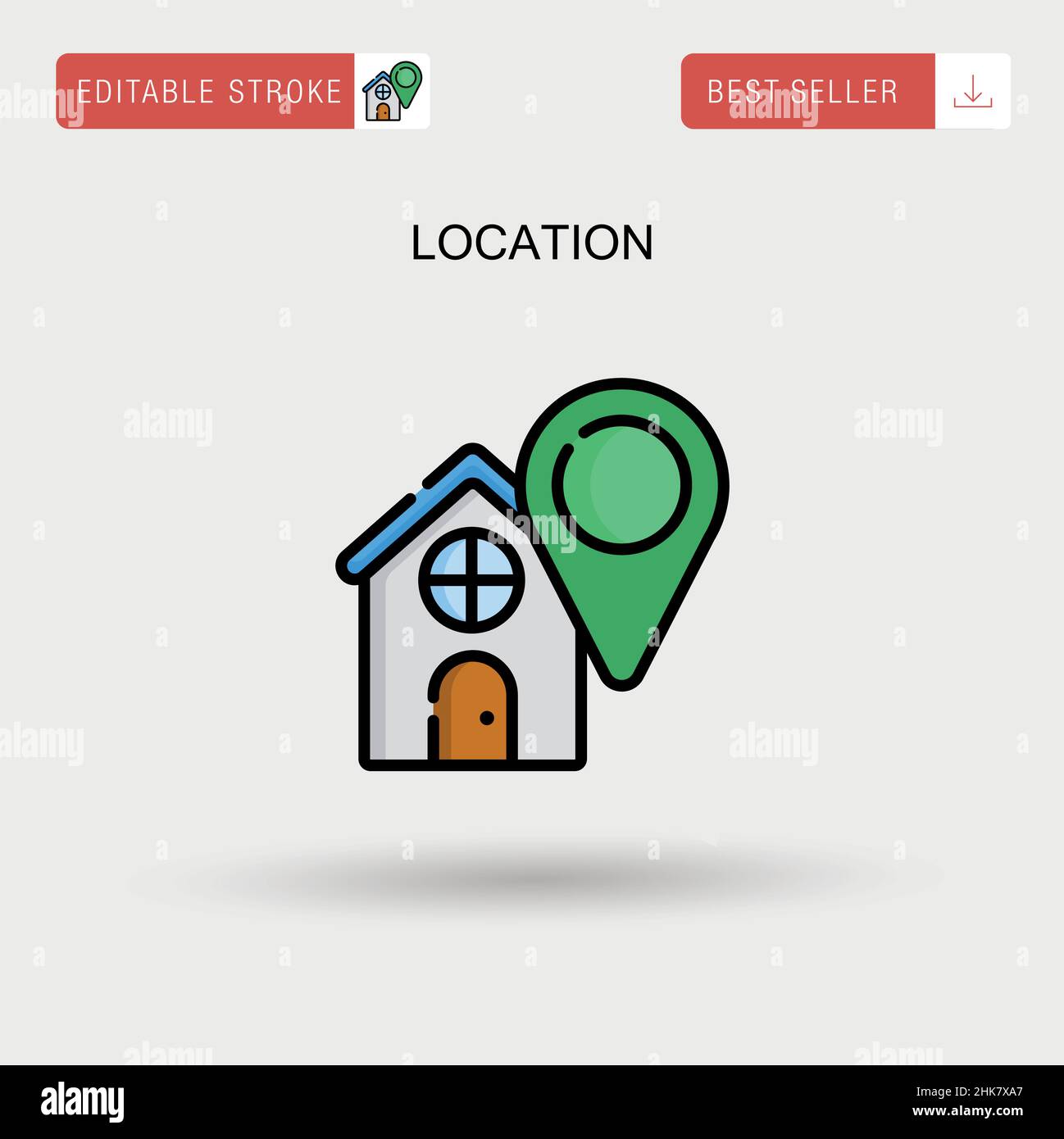 Location Simple vector icon Stock Vector Image & Art - Alamy