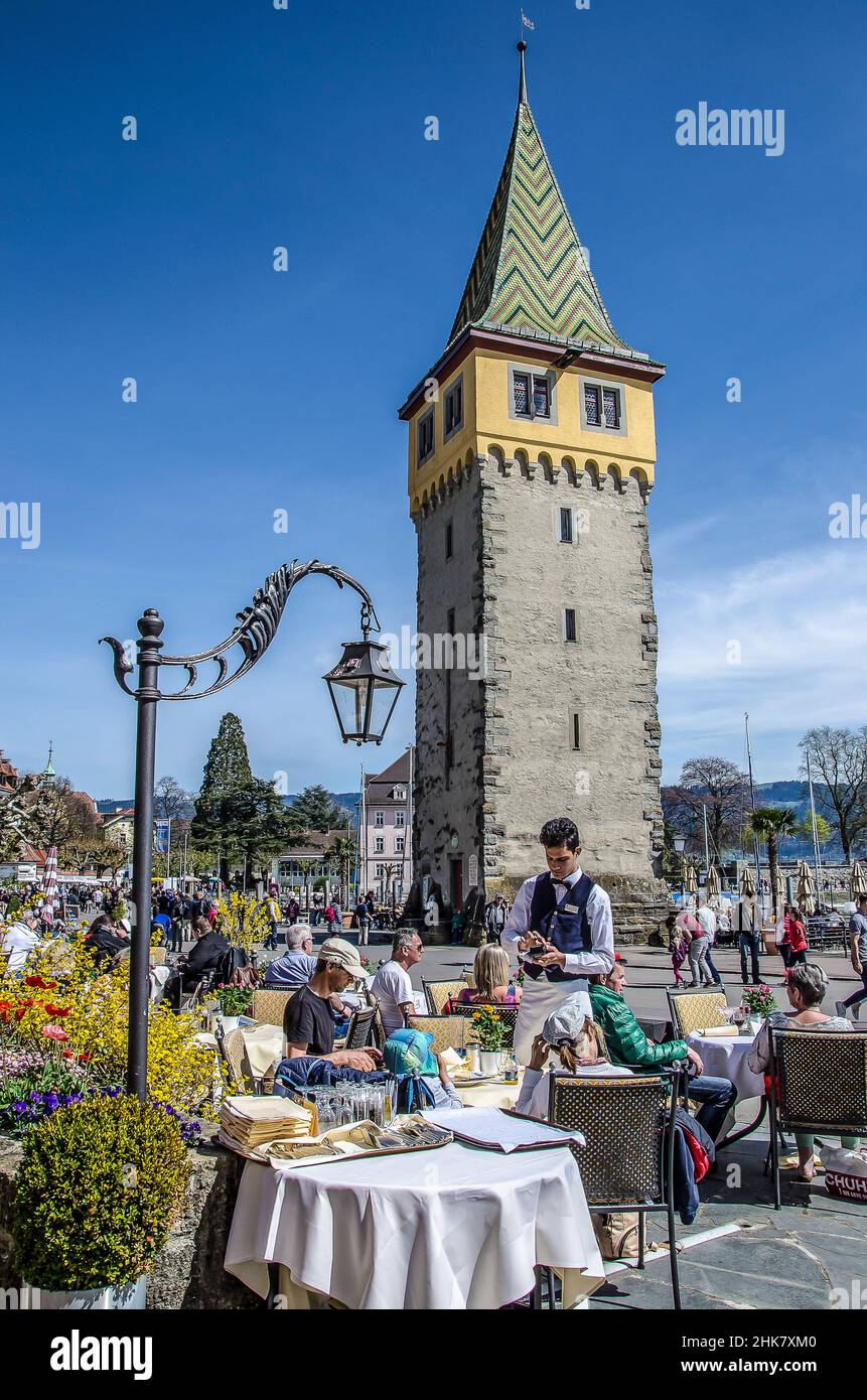 Lindau old town is situated on an island historic in Lake Constance ...