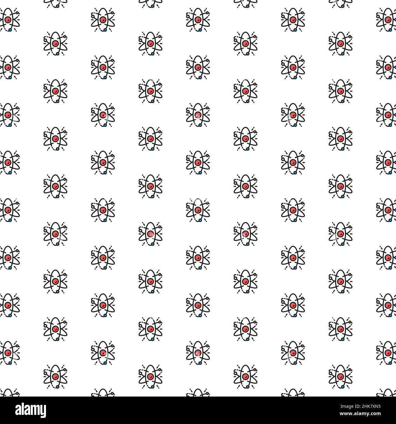 Vector atom, molecule, science pattern with various icons Stock Vector ...