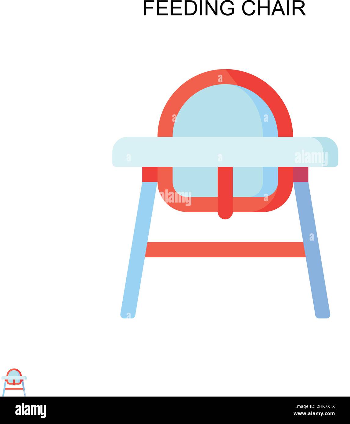 Feeding chair Simple vector icon. Illustration symbol design template ...