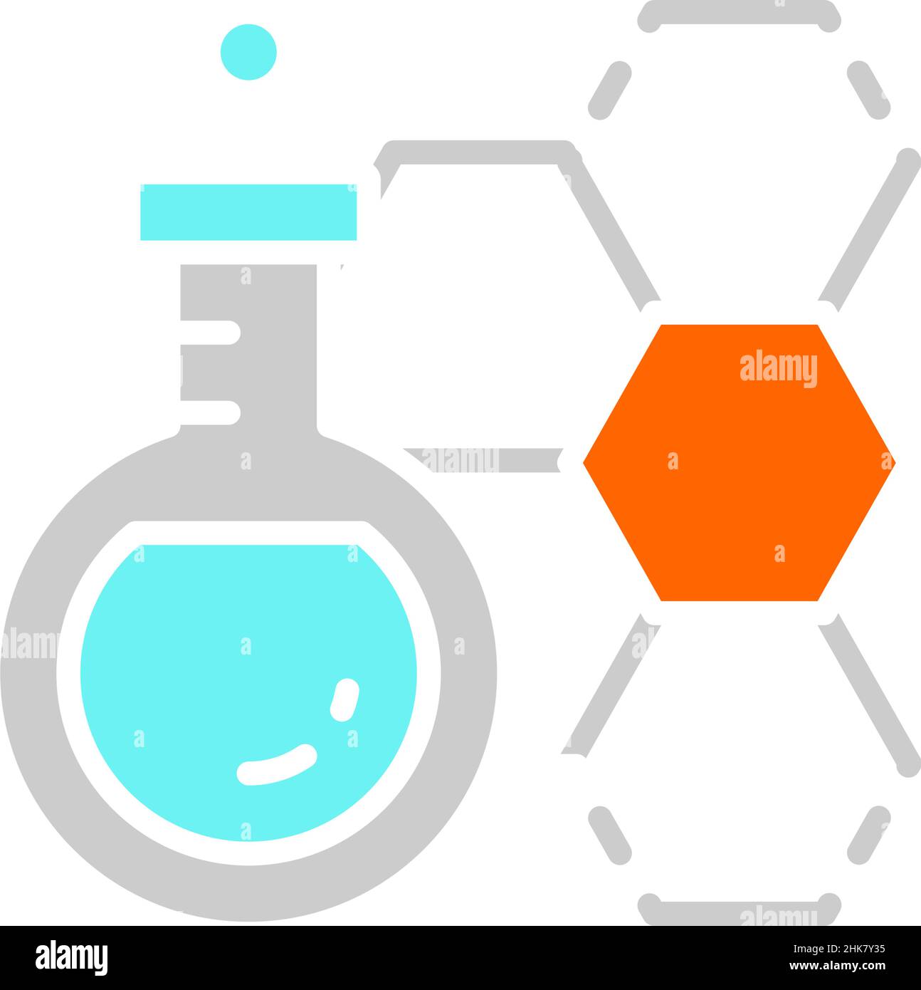 Vector chemical flask, test tube white line icon Stock Vector Image ...